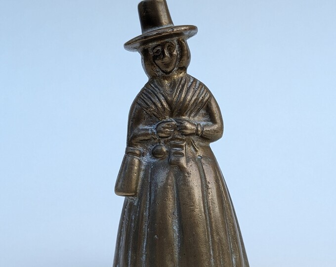 Vintage Puritan Woman Brass Bell Figurine - Etsy
