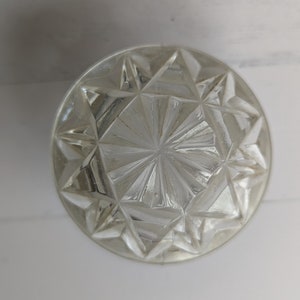 Vintage Cut Glass Star Pattern Tea Jar Decanter | Depression Glassware ...