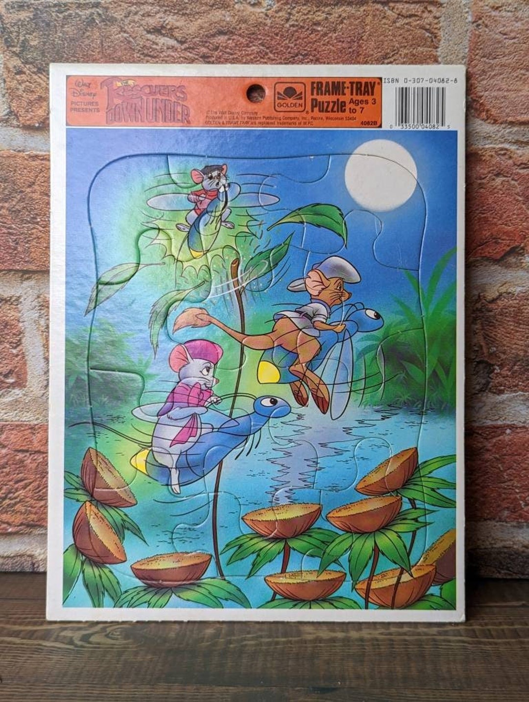 Vintage 80s Disney Rescuers Down Under Frame Tray Puzzle Disneyana Gift ...