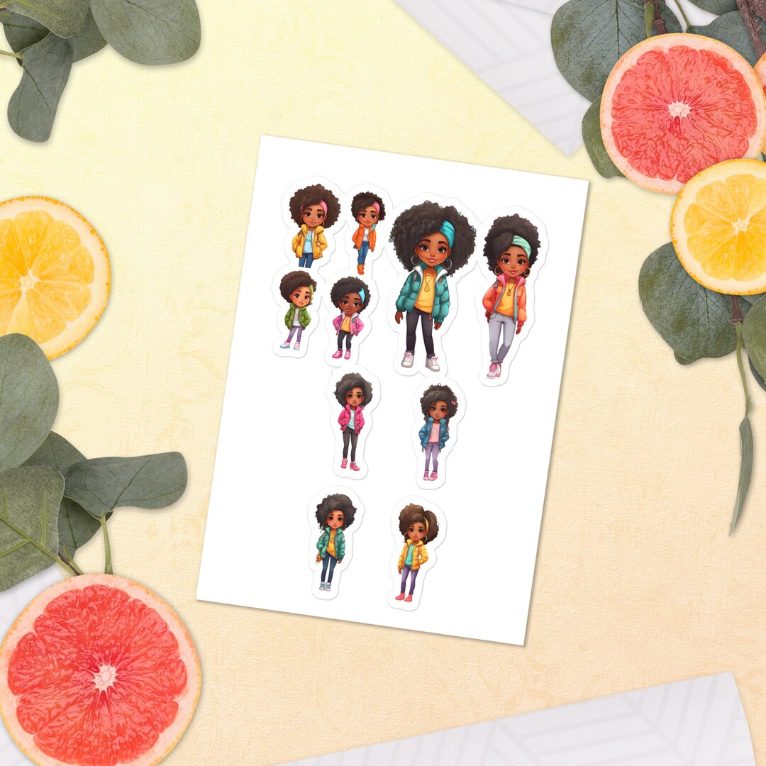 GIRLS Sticker Sheet, Girly, Fashion, Cold Season, Digital Stickers ...