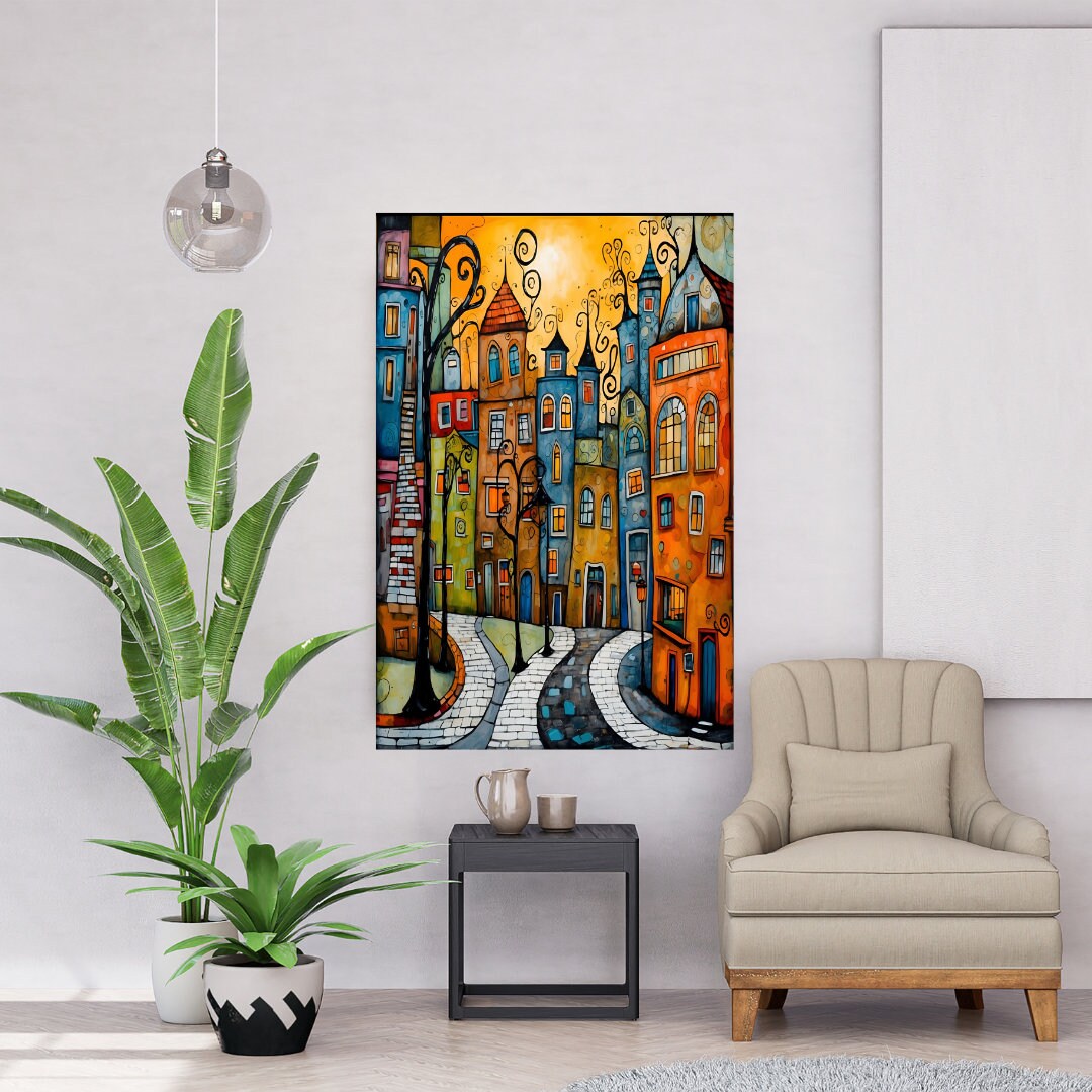 Diamond Painting Poster, Abstract House Poster, Colorful Home Decor ...