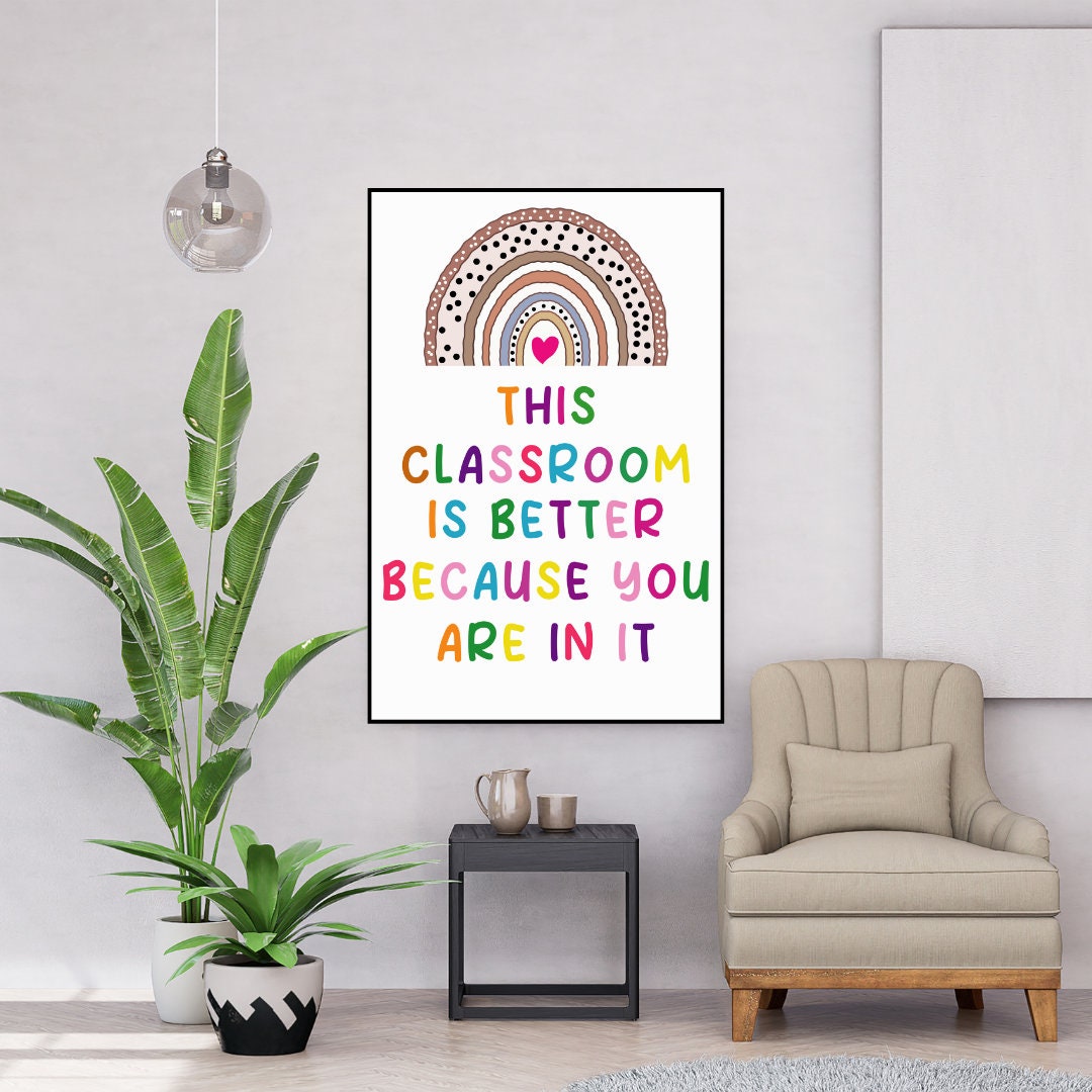 Classroom Inspiration Poster, Positive Classroom Decor, Educational ...