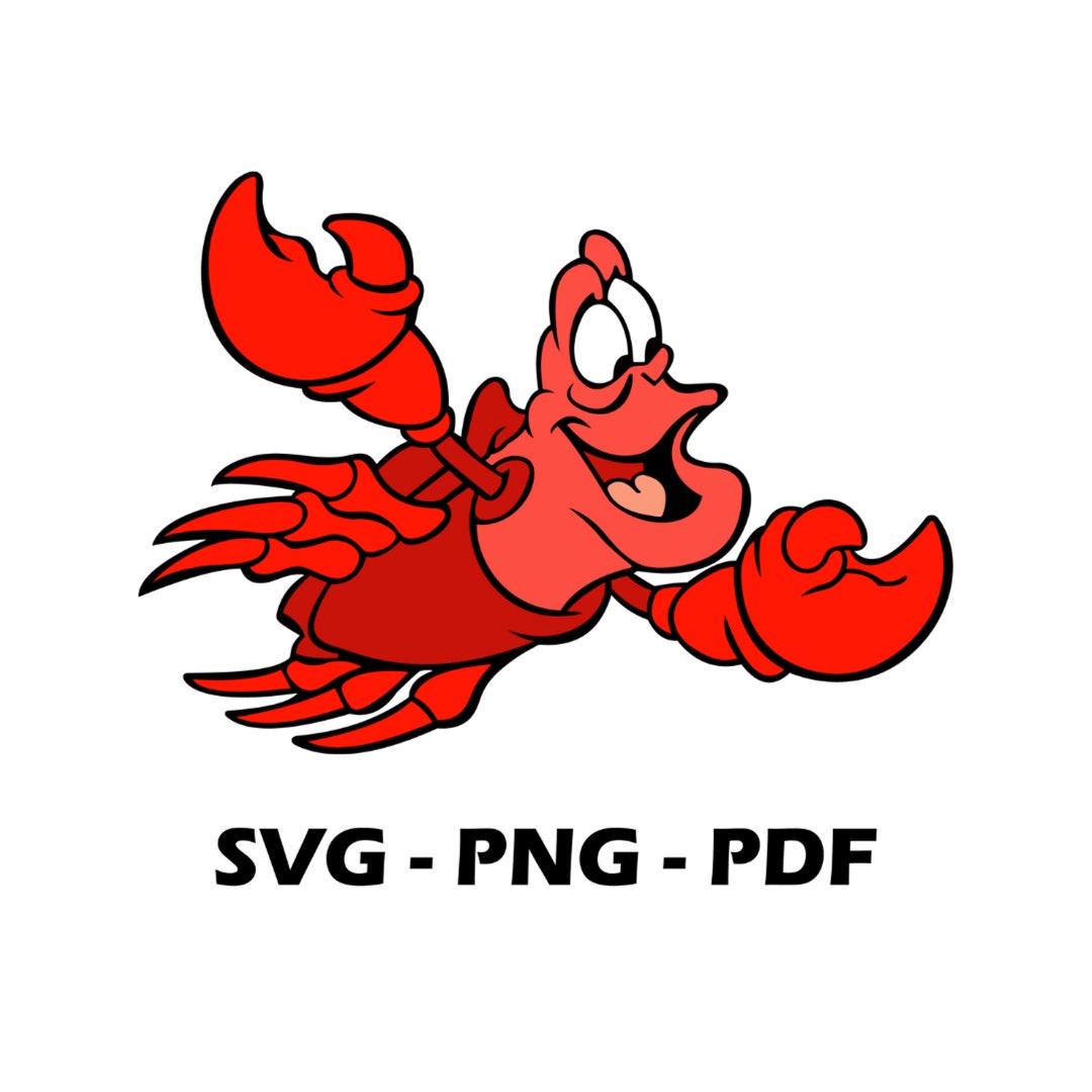 Sebastian Svg, Crab - 1, Crab Svg, Crab Pdf, Crab Png, Red Crab Cricut ...