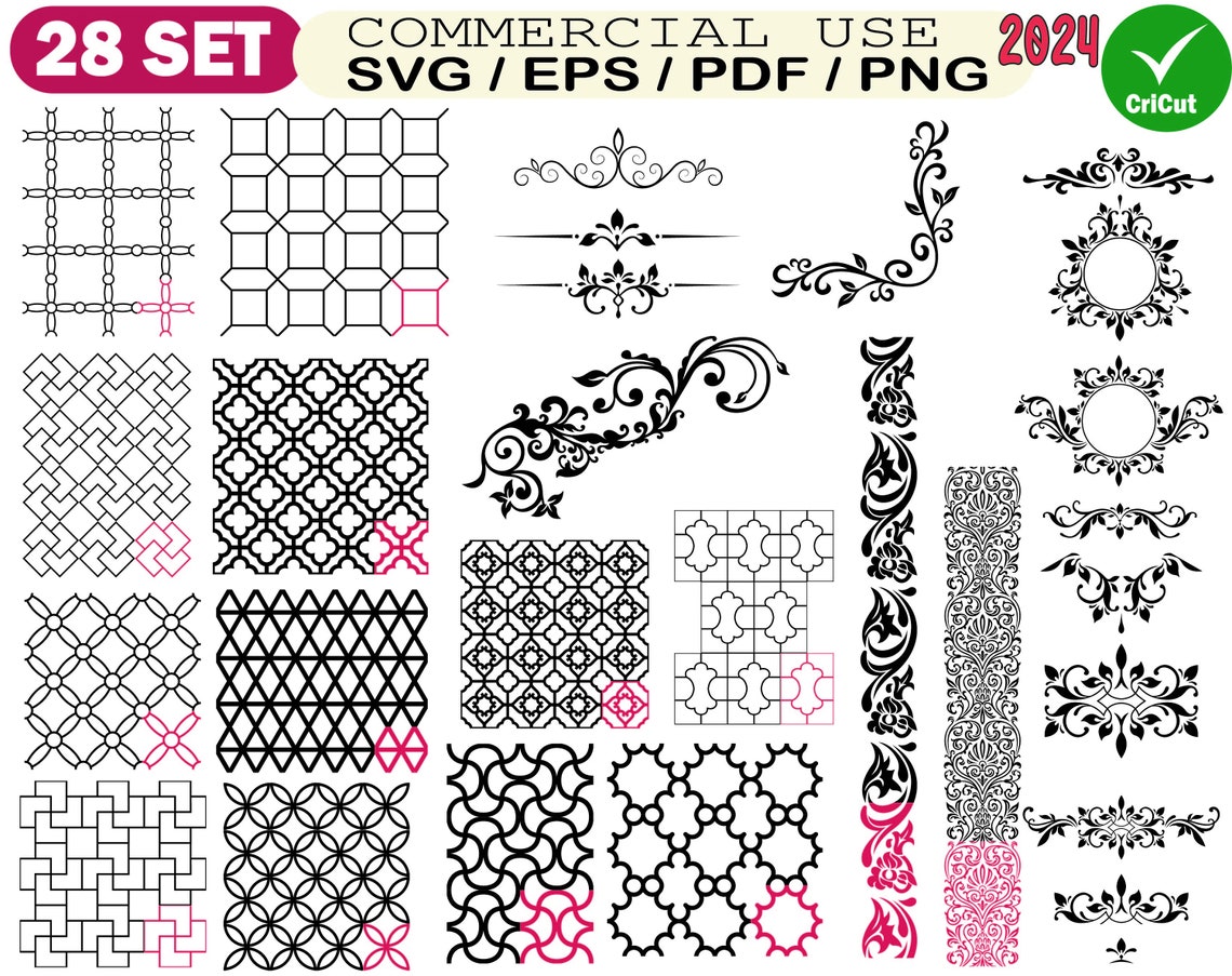 Decorative Elements Svg, Ornament Svg, Design Elements Svg, Border Svg ...