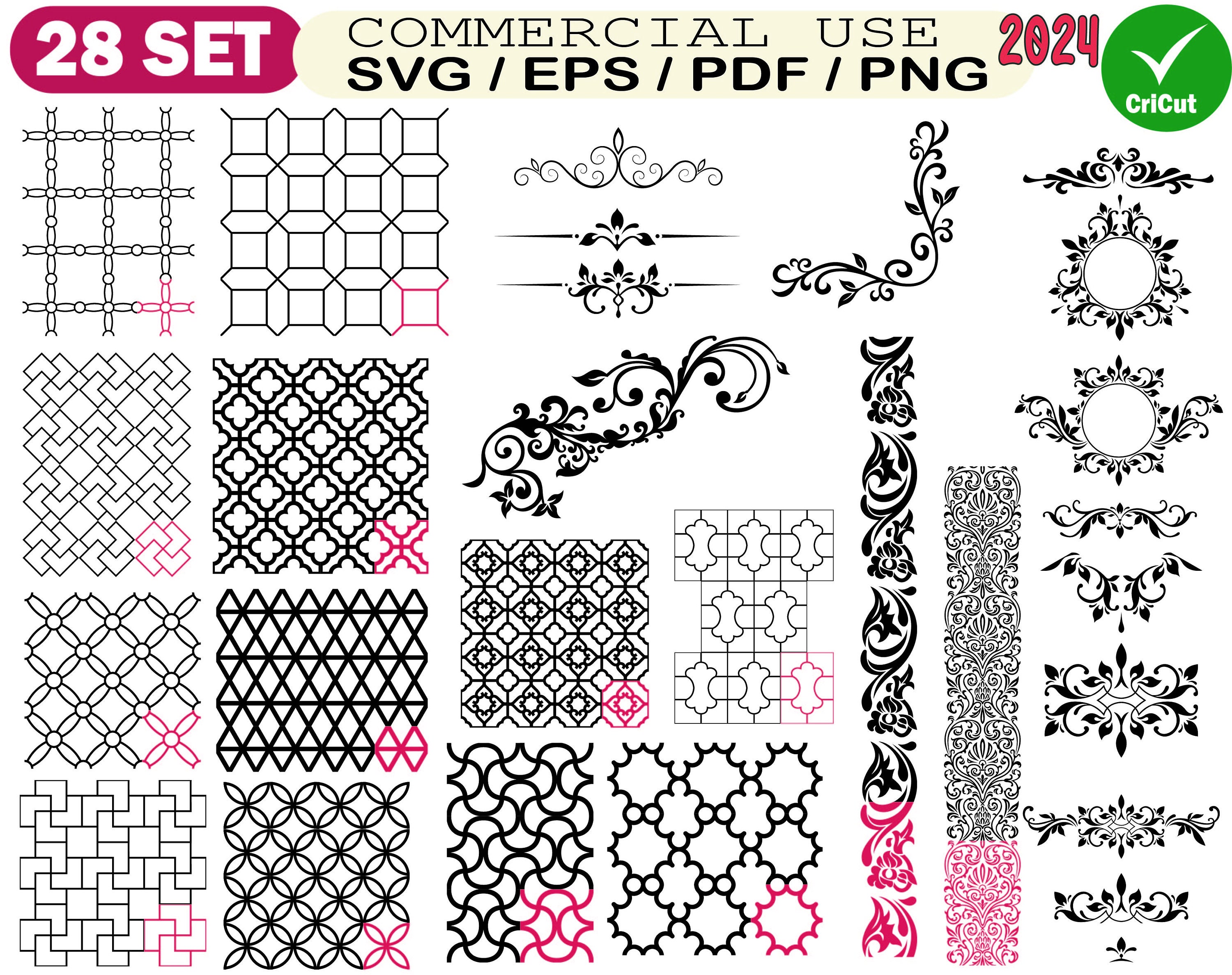Decorative Elements Svg, Ornament Svg, Design Elements Svg, Border Svg ...