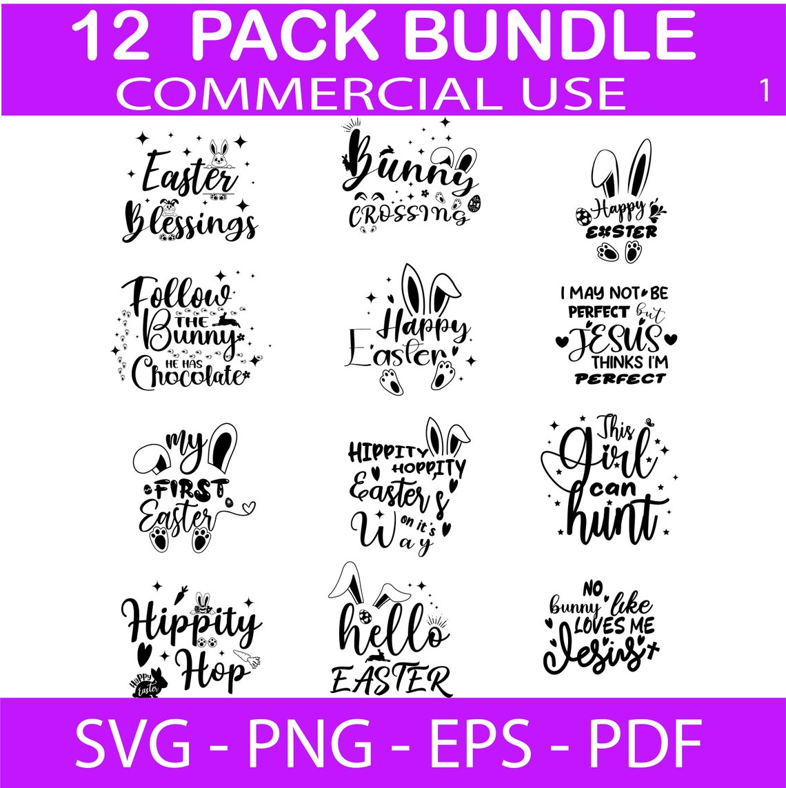 Easter Bundle SVG, Easter Svg, Easter Png, Easter Clipart Svg, Easter Cricut Svg, Easter Cut ...