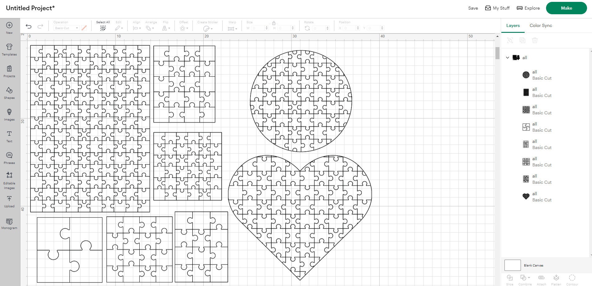 Puzzle SVG | Puzzle Template Bundle | Laser Cut File | Jigsaw Puzzle ...