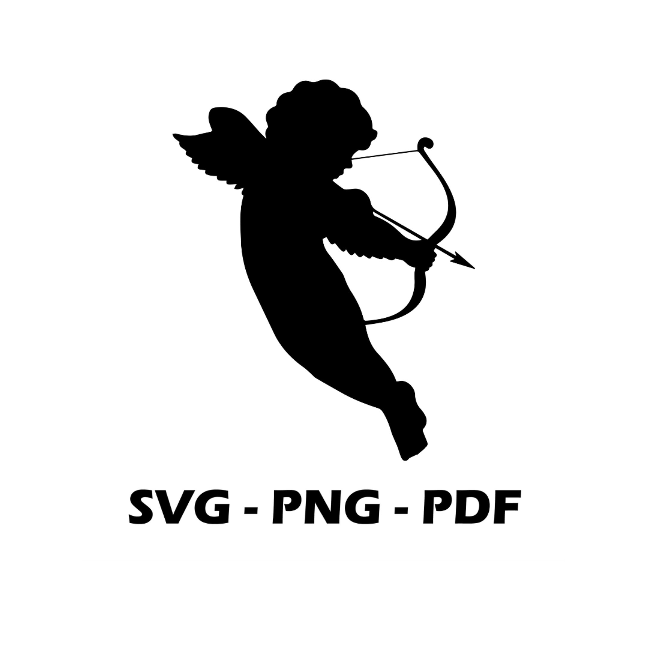 Silhouette 4 Cupid Svg Pdf Silhouette Png Cupid Silhouette Cricut