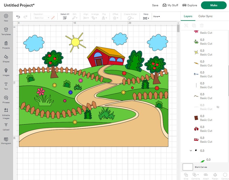 Farm SVG File, Kids Farm Craft SVG, DIY Farm Project for Kids, Cricut ...