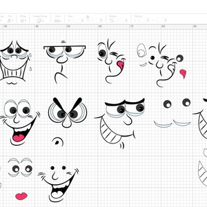 Emotion Faces Svg,funny Faces Svg Bundle,character Expression Svg ...