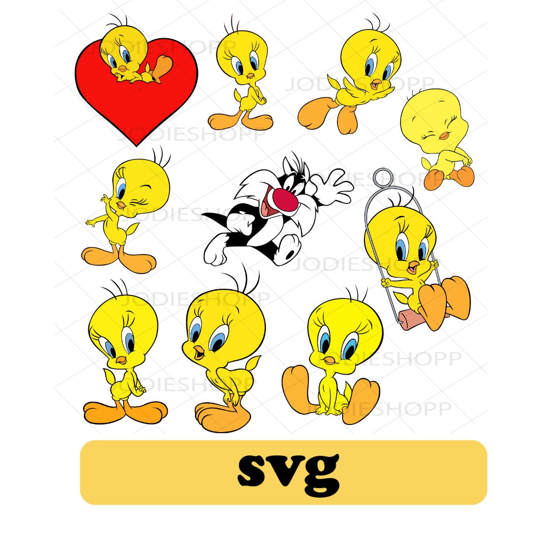 Tweety Svg, Tweety Cricut Svg, Canary Svg File, Canary Cricut, Tweety ...
