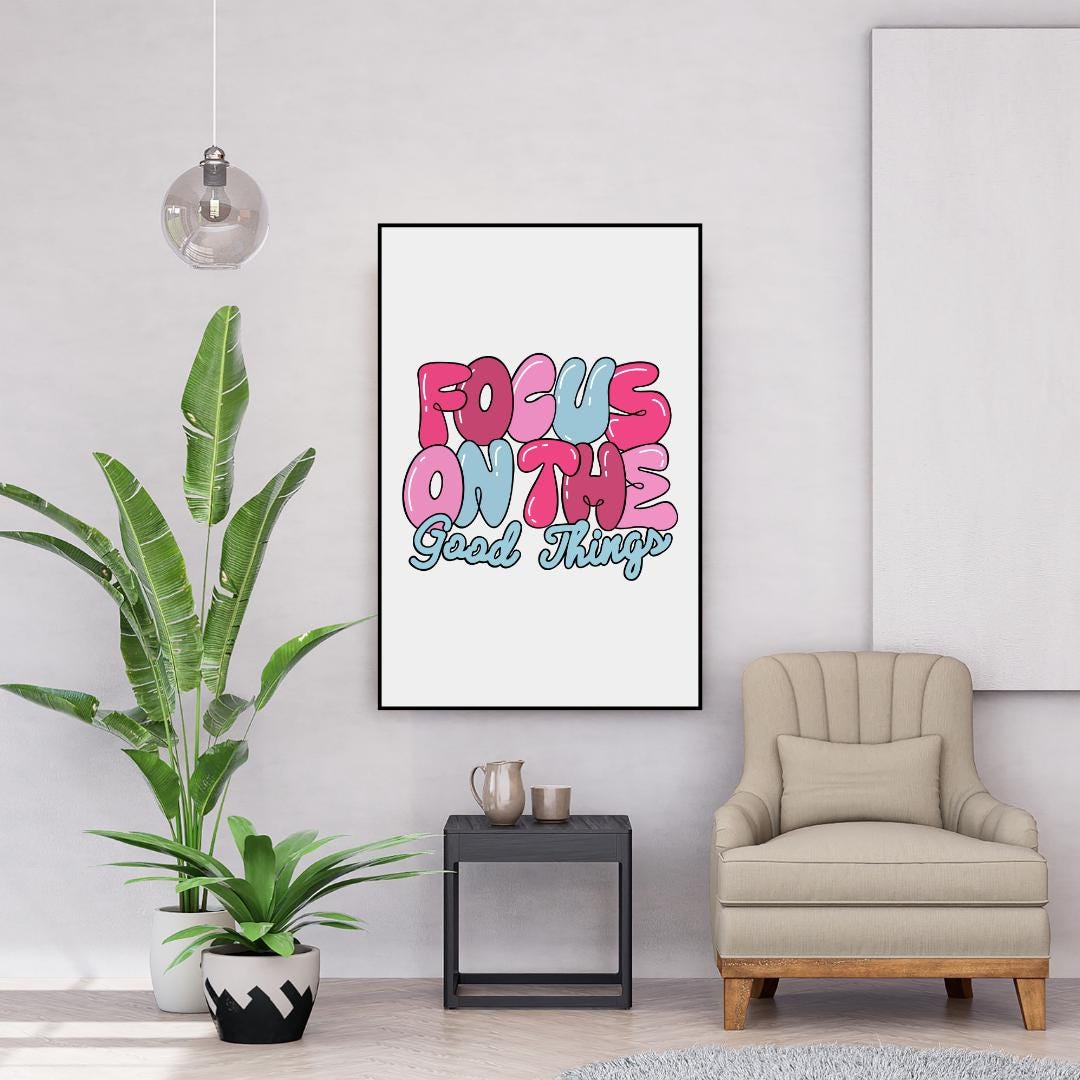 Positive Vibes Poster, Motivational Wall Art, Feel-good Decor ...