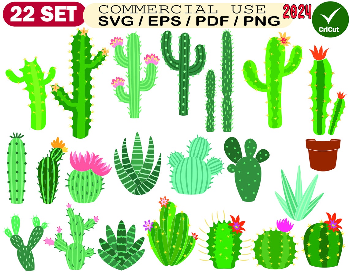 Cactus SVG, Cactus Svg Bundle, Cacti Svg File for Cricut, Cacti Cut ...
