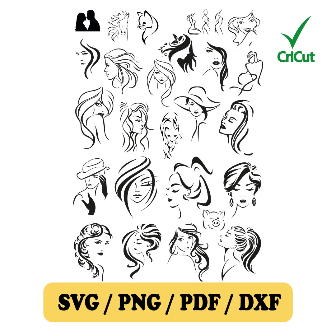 Woman Svg Bundle, Woman Silhouette Svg,woman Svg, Girl Silhouette Svg ...