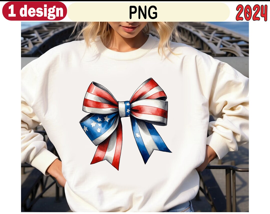 American Flag Bow PNG, Independence Day Bow, Patriotic Bow Design Png ...