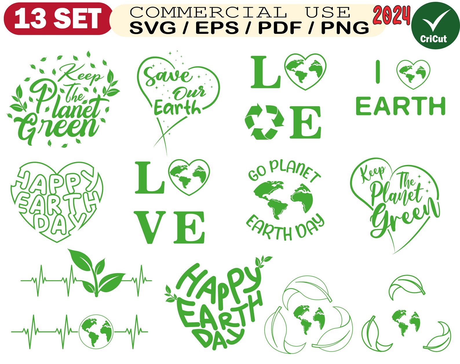 Earth Day Svg, Earth Day Bundle Svg, Earth Day Svg Cut Files for Cricut ...