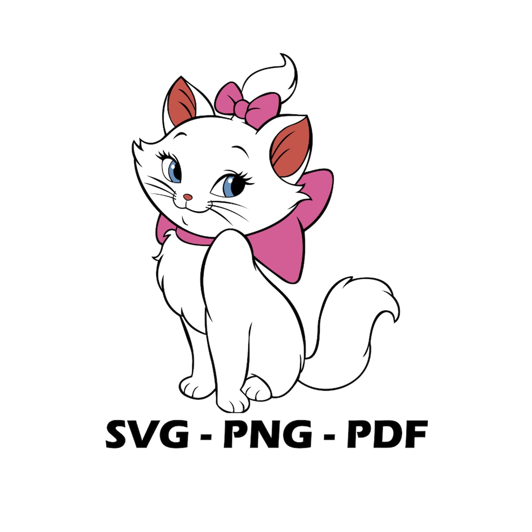 Marie Svg, Cat - 3, Cat Svg, Cat Pdf, Cat Png, White Cat Cricut ...