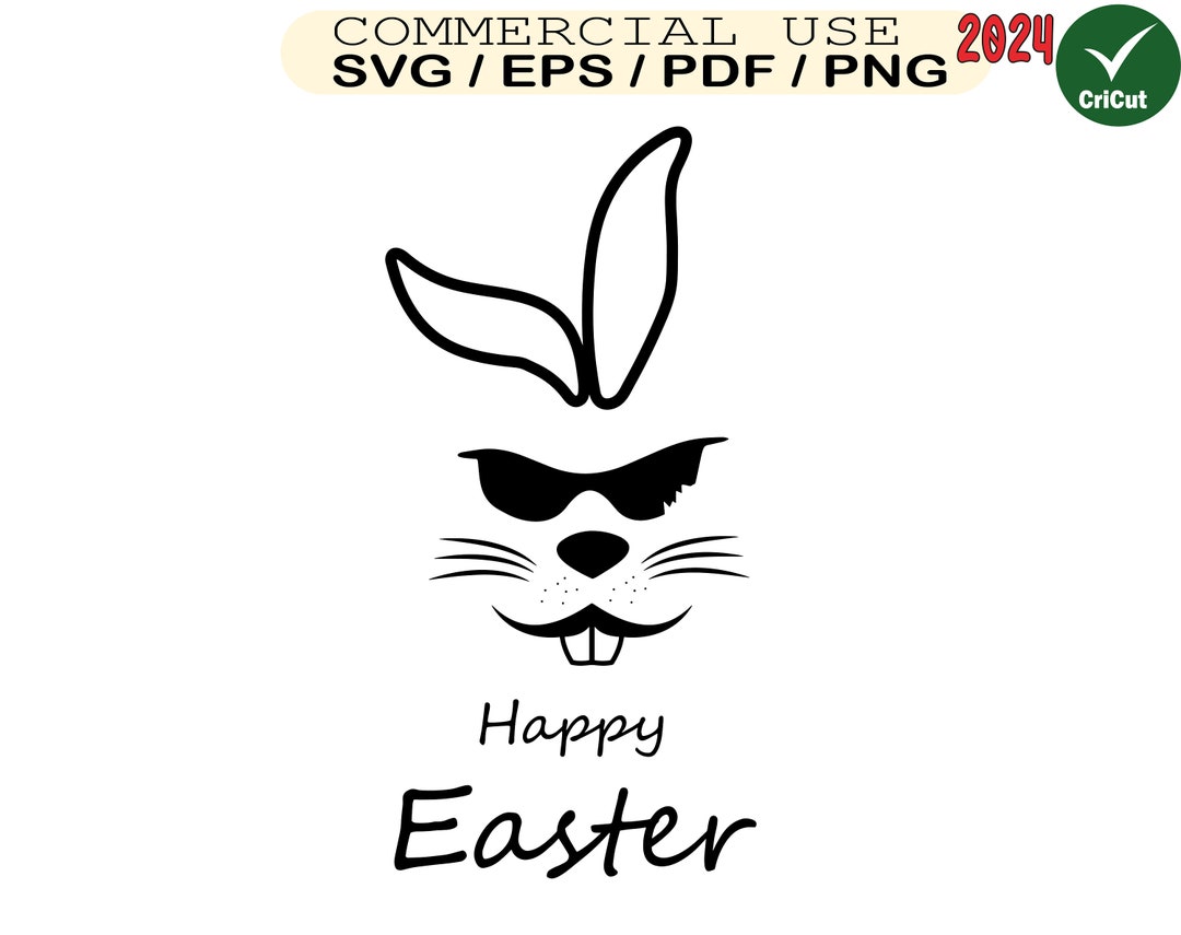 Bunny Svg, Rabbit Svg, Cool Bunny Svg, Cute Rabbit Svg, Cute Bunny Svg ...