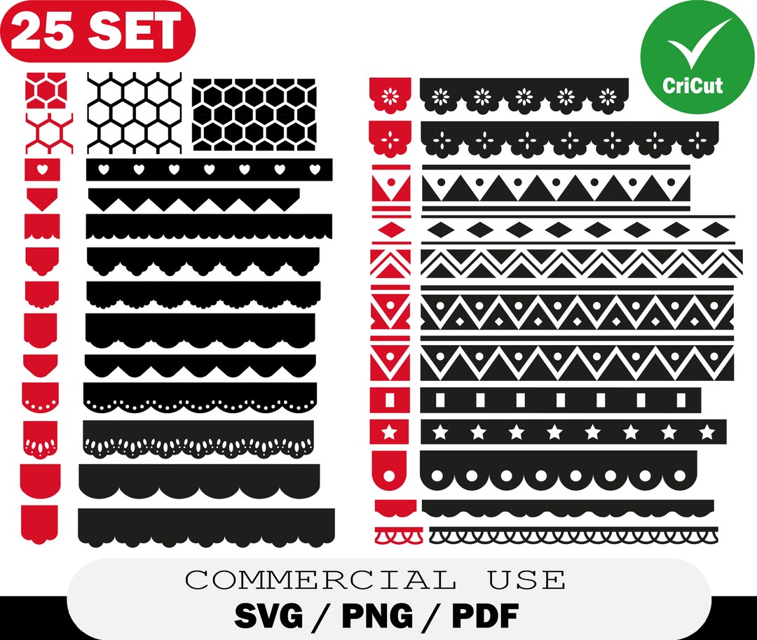 Border SVG Bundle | Paper Lace Borders | Cricut Border Designs ...