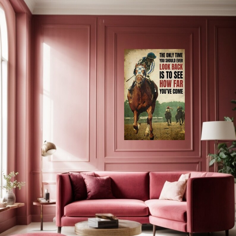 Horse Racing Poster, Inspirational Quote Poster, Horse Poster, Jockey ...