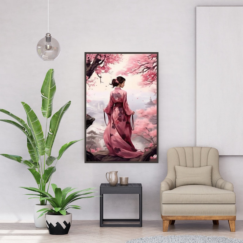 Japanese Style Poster,geisha Painting,japanese Wall Artwork, Home Wall ...