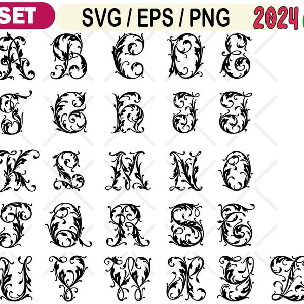 Ornate Alphabet - Etsy