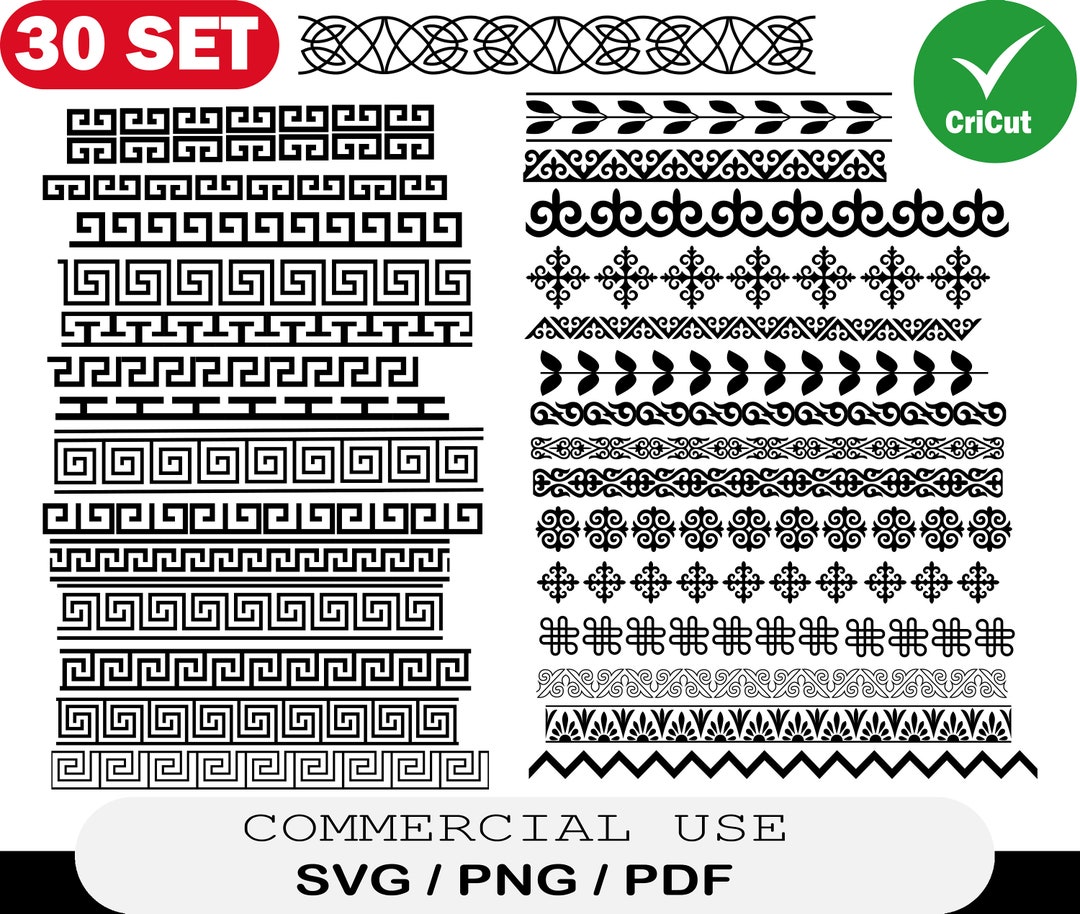 Greek Border Svg,seamless Border Pattern,ornamental Divider Svg ...