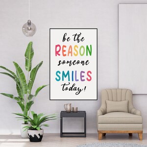 Inspirational Quote Poster, Colorful Wall Design, Motivational Print ...