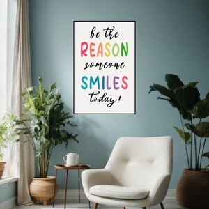 Inspirational Quote Poster, Colorful Wall Design, Motivational Print ...