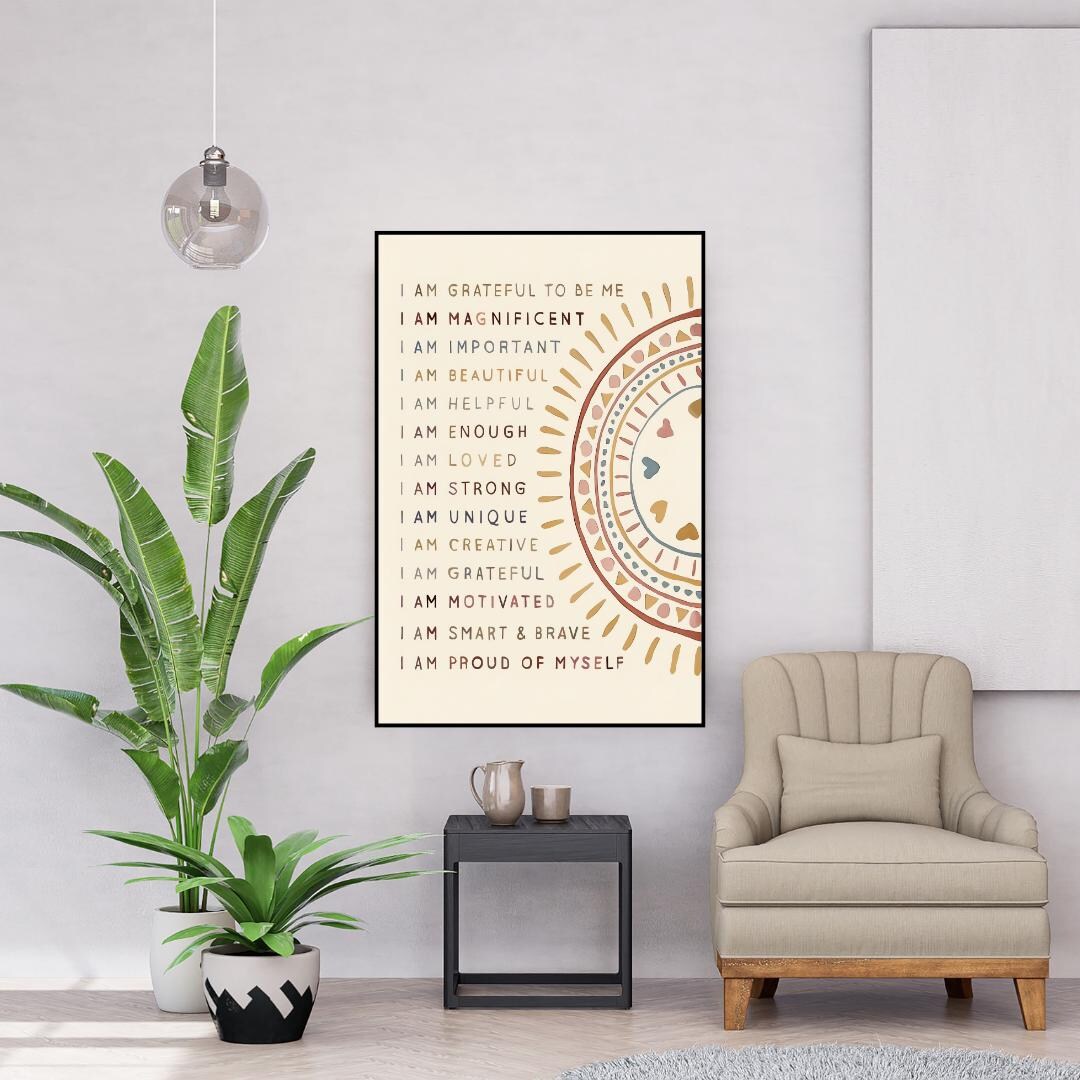 Affirmation Wall Art,positive Quotes Poster,i Am Affirmation Print ...