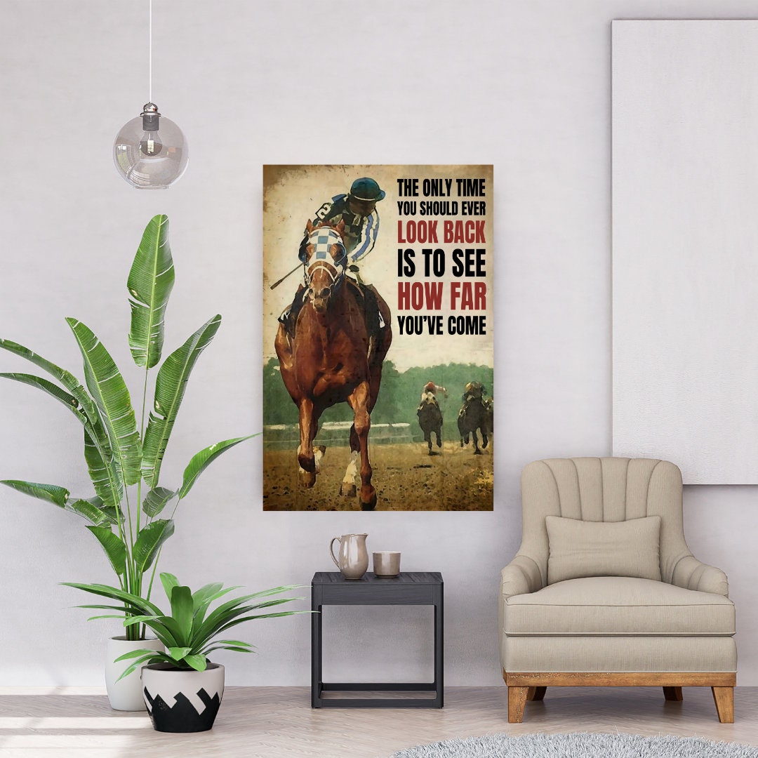 Horse Racing Poster, Inspirational Quote Poster, Horse Poster, Jockey ...