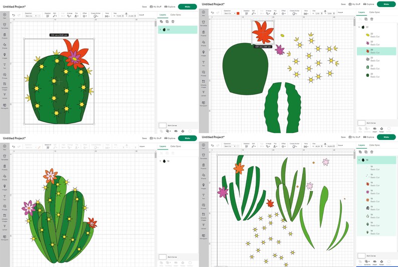 Cactus SVG, Cactus Svg Bundle, Cacti Svg File for Cricut, Cacti Cut ...