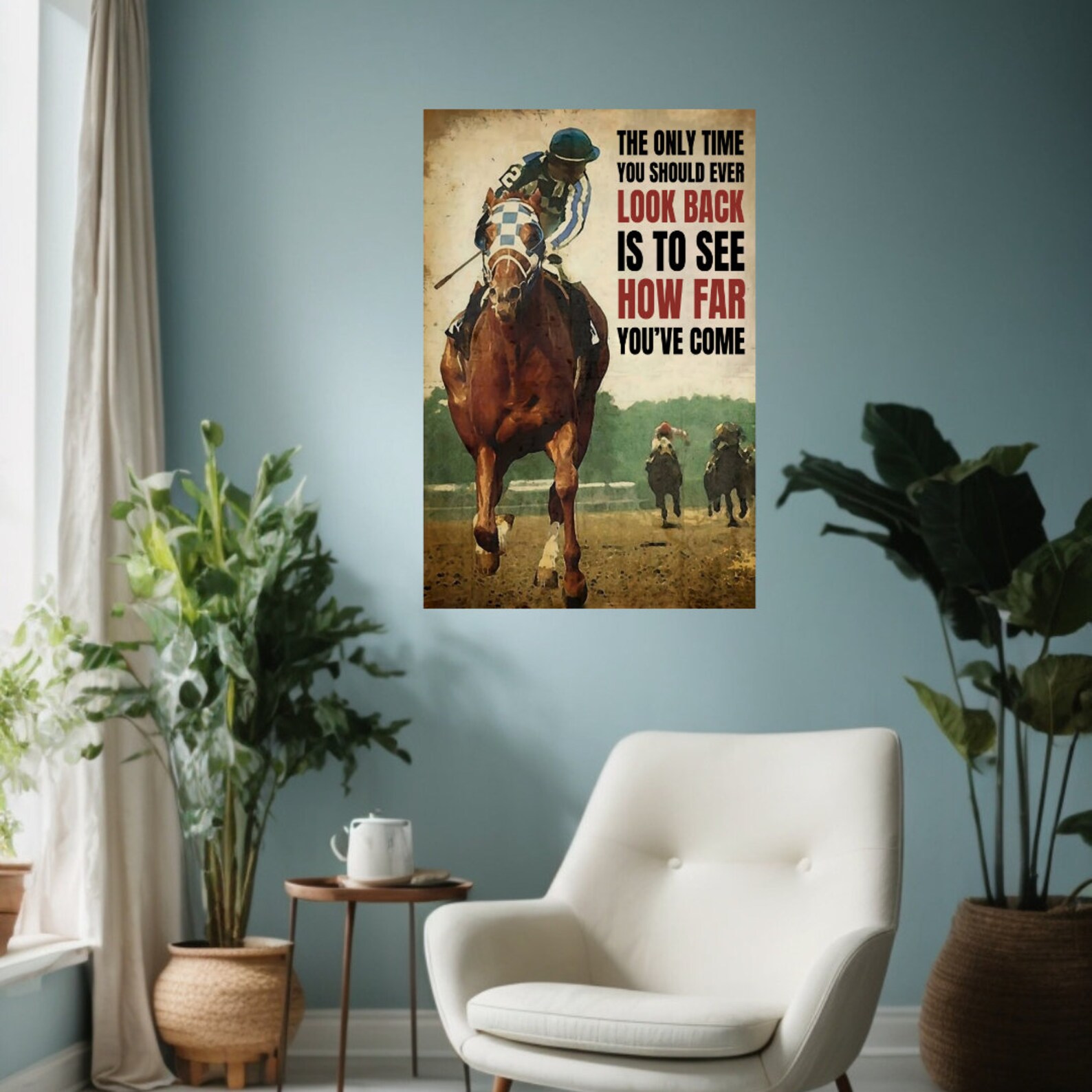 Horse Racing Poster, Inspirational Quote Poster, Horse Poster, Jockey ...