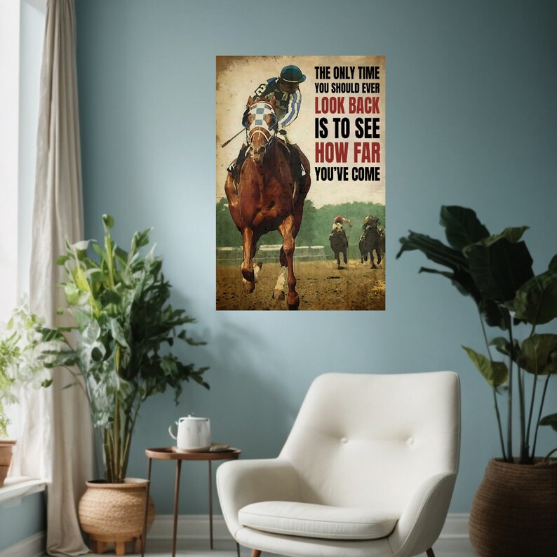 Horse Racing Poster, Inspirational Quote Poster, Horse Poster, Jockey ...