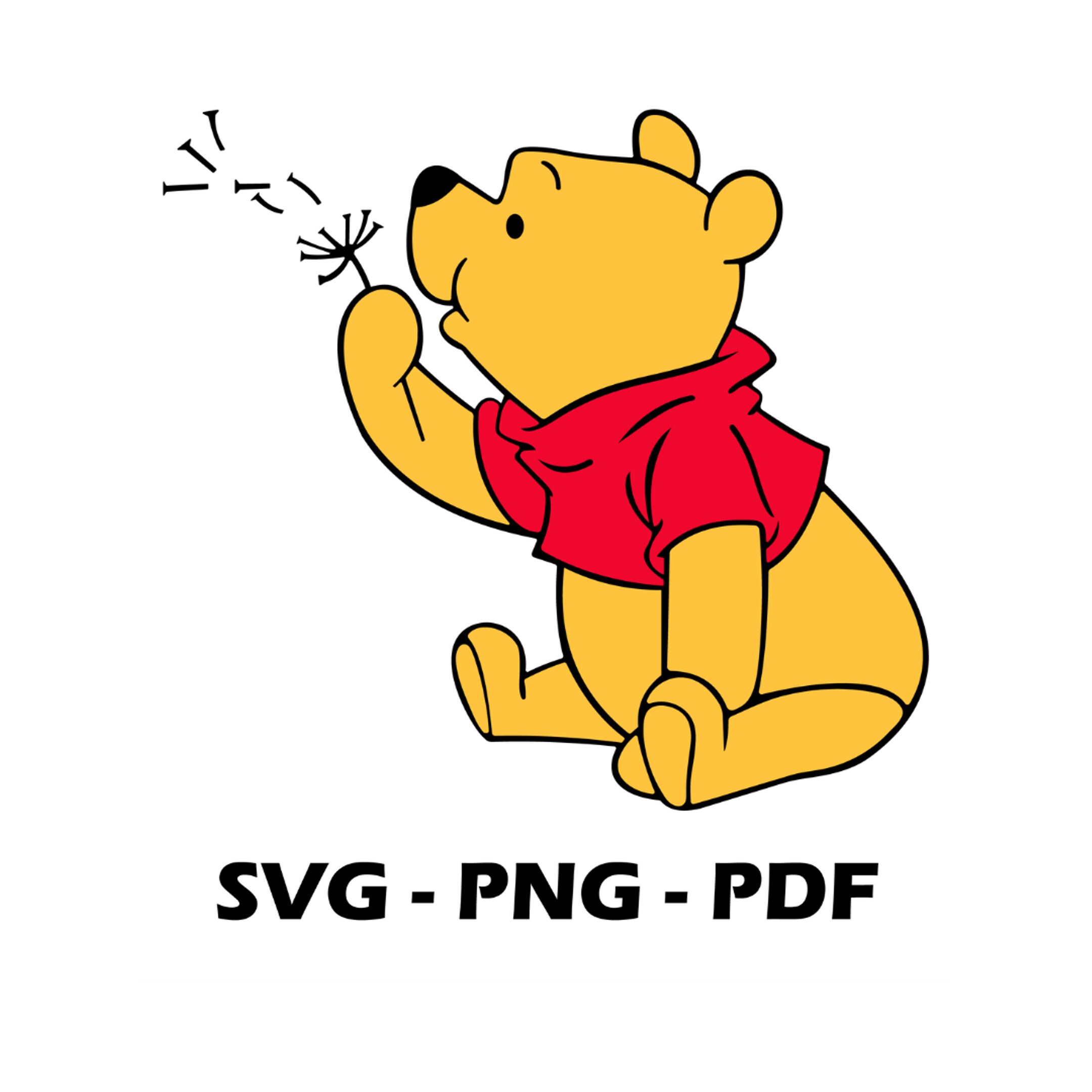 Bear 6, Bear Svg, Bear Pdf, Bear Png, Bear Cricut Svg, Yellow Bear Svg File, Winnie the Pooh Svg ...