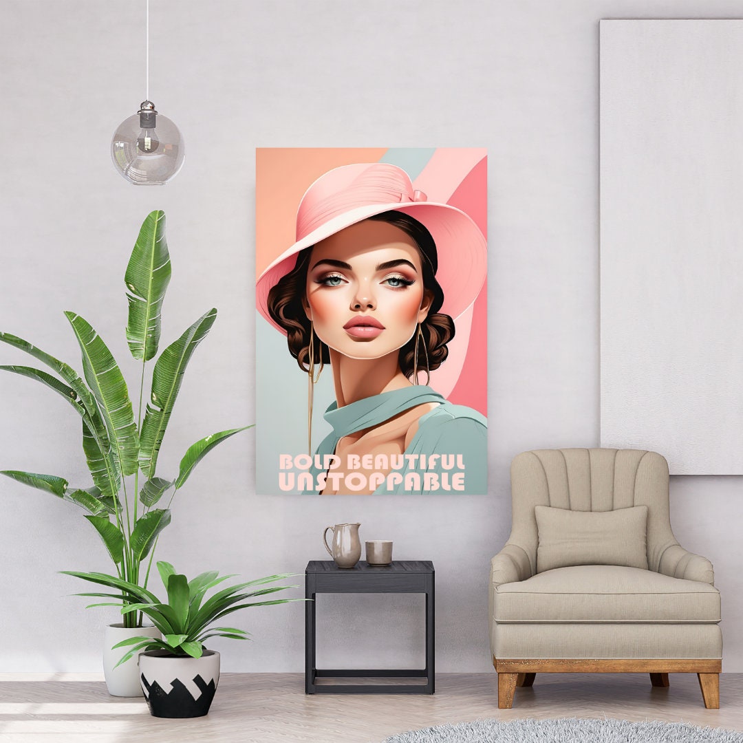 Bold Beautiful Unstoppable Poster,vintage Woman Poster,poster for Home ...