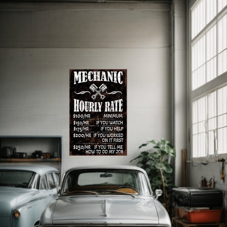 Mechanic Humor Poster, Funny Garage Decor, Mechanic Shop Sign, Mechanic ...