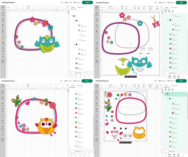 Owl Frame SVG | Cute Owl Clipart | Baby Owl PNG | Floral Frame SVG ...