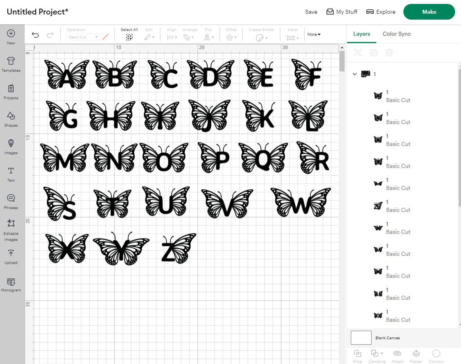 Butterfly Svg, Butterfly Monogram Alphabet Svg, Silhouette Frame ...