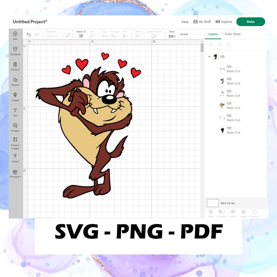 Tasmanian Devil - 2, Tasmanian Devil Svg, Tasmanian Devil Pdf ...