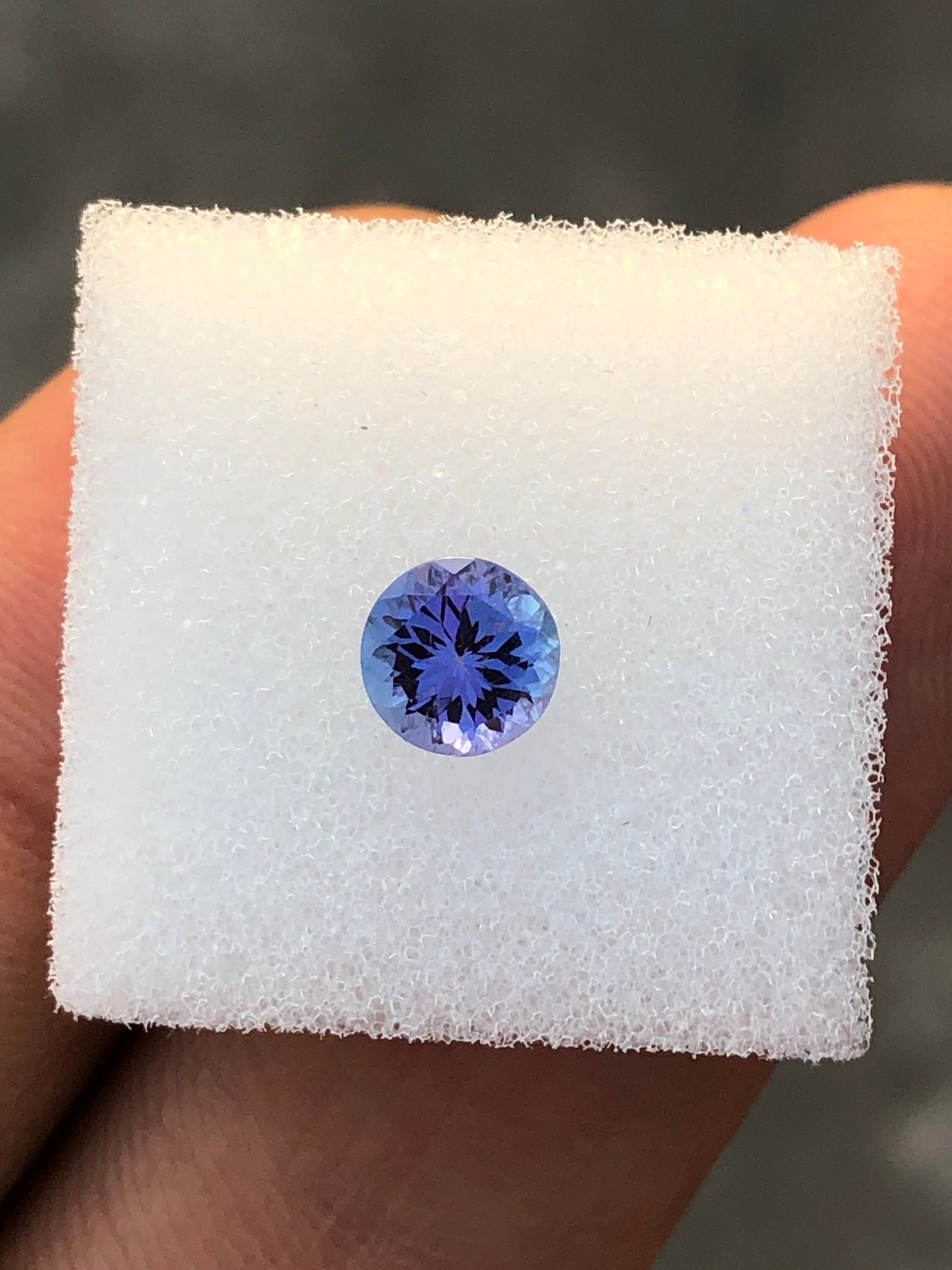 Netural Tanzanite Round Rarest Purplish&blue Color Tanzanite Gemstone ...