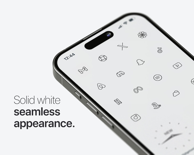 White Ios Icon Pack, Minimal White Icon Pack, Black and White Icon Pack ...
