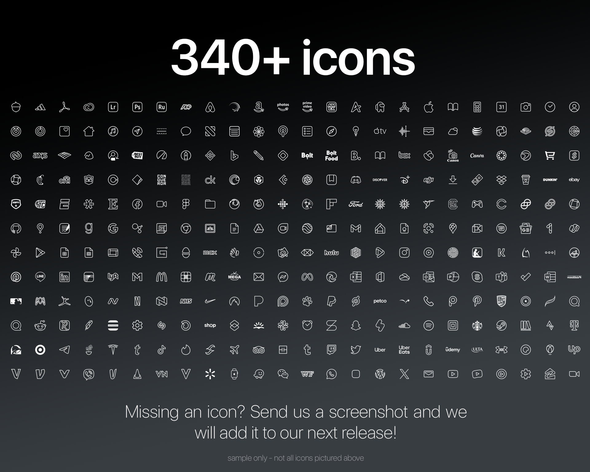 Black Ios Icon Pack, Minimal Dark Ios Icon Pack, Black and White Icon ...