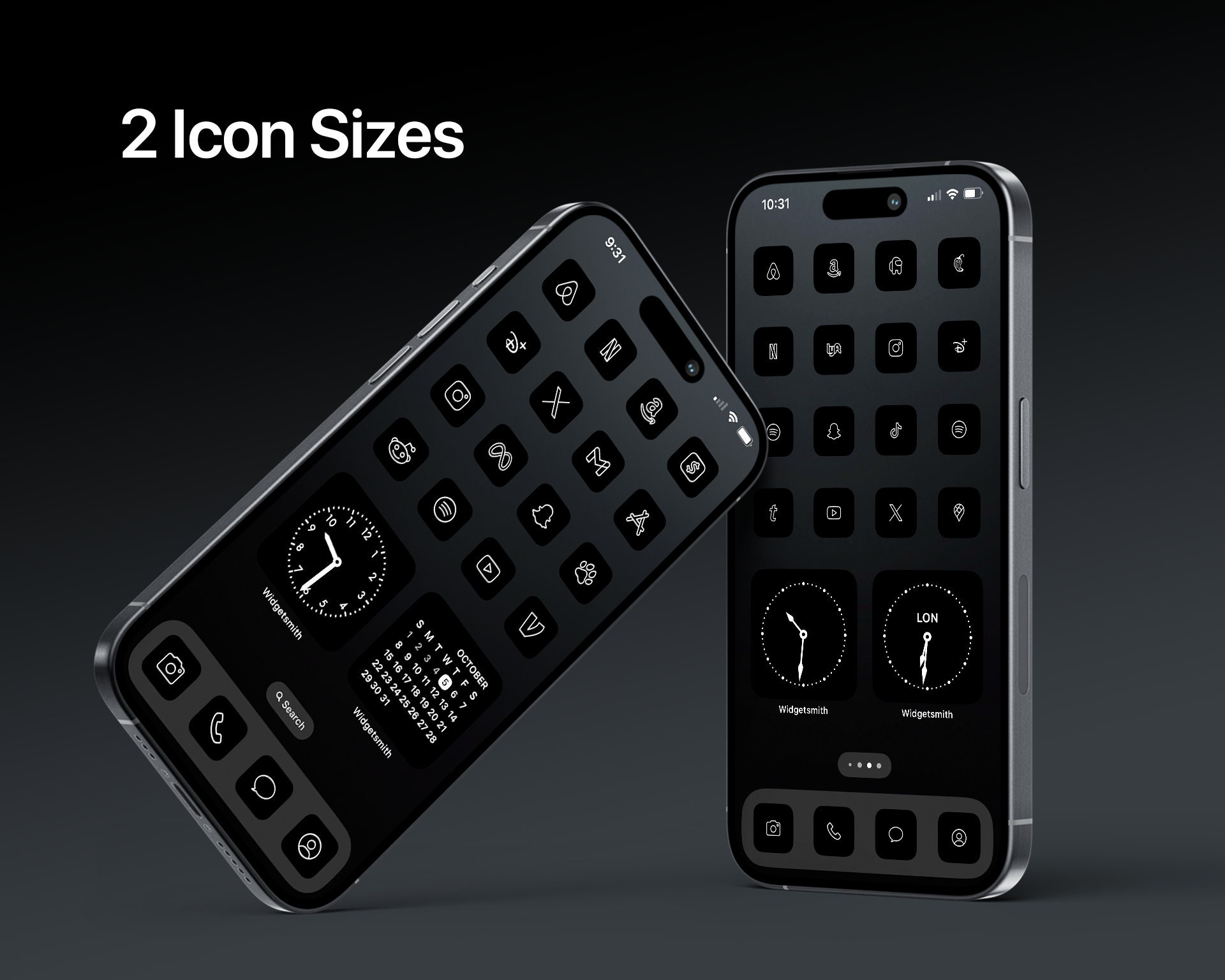 Black Ios Icon Pack, Minimal Dark Ios Icon Pack, Black and White Icon ...