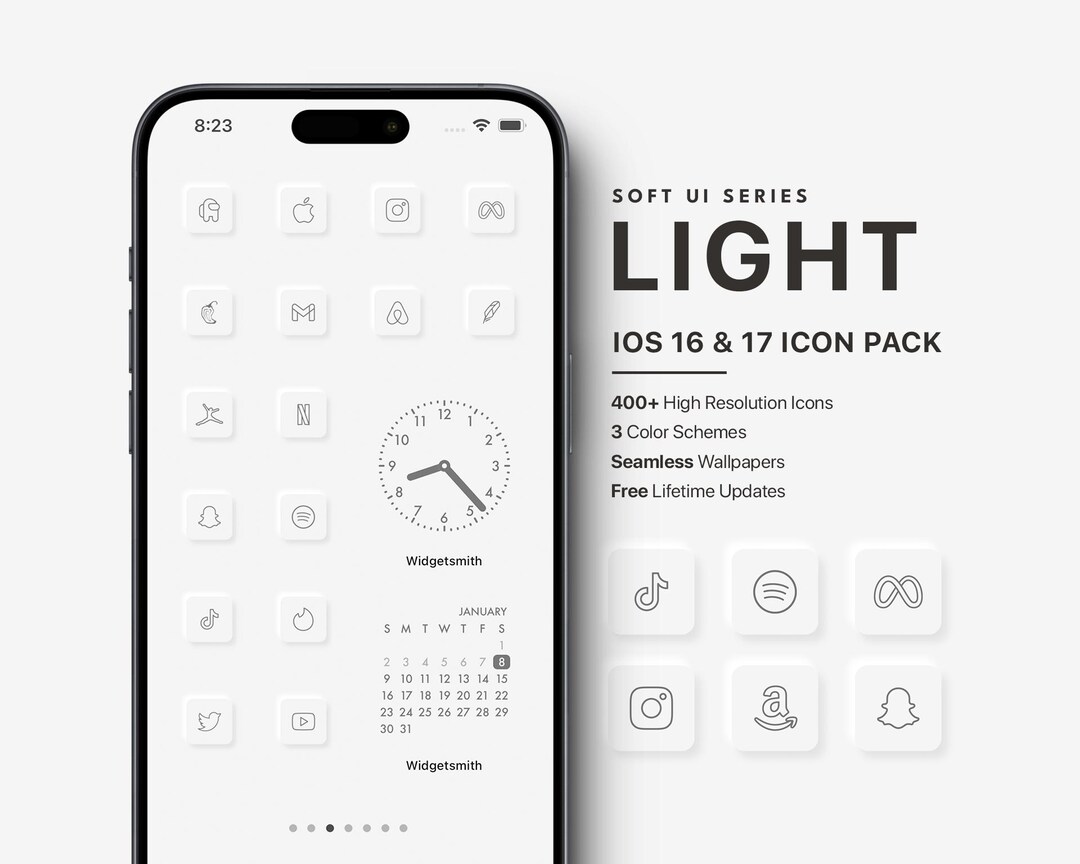 White Minimalist App Icons for iPhone | Custom Homescreen Icons and ...