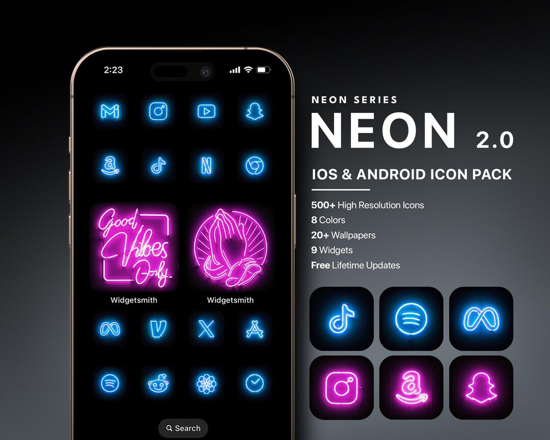 Cyberpunk Neon Ios Icon Pack, Minimal Ios Icon Pack, Cyberpunk ...