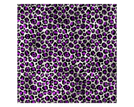 Cheetah Print Digital Paper Purple and Silver Foil Pattern - Etsy
