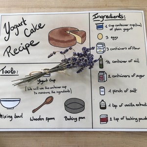 Visual Kid Friendly Recipe | Montessori Inspired | Yogurt Cake ...