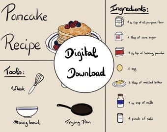 Visual Kid Friendly Recipe | Montessori Inspired | Buttermilk Blueberry ...