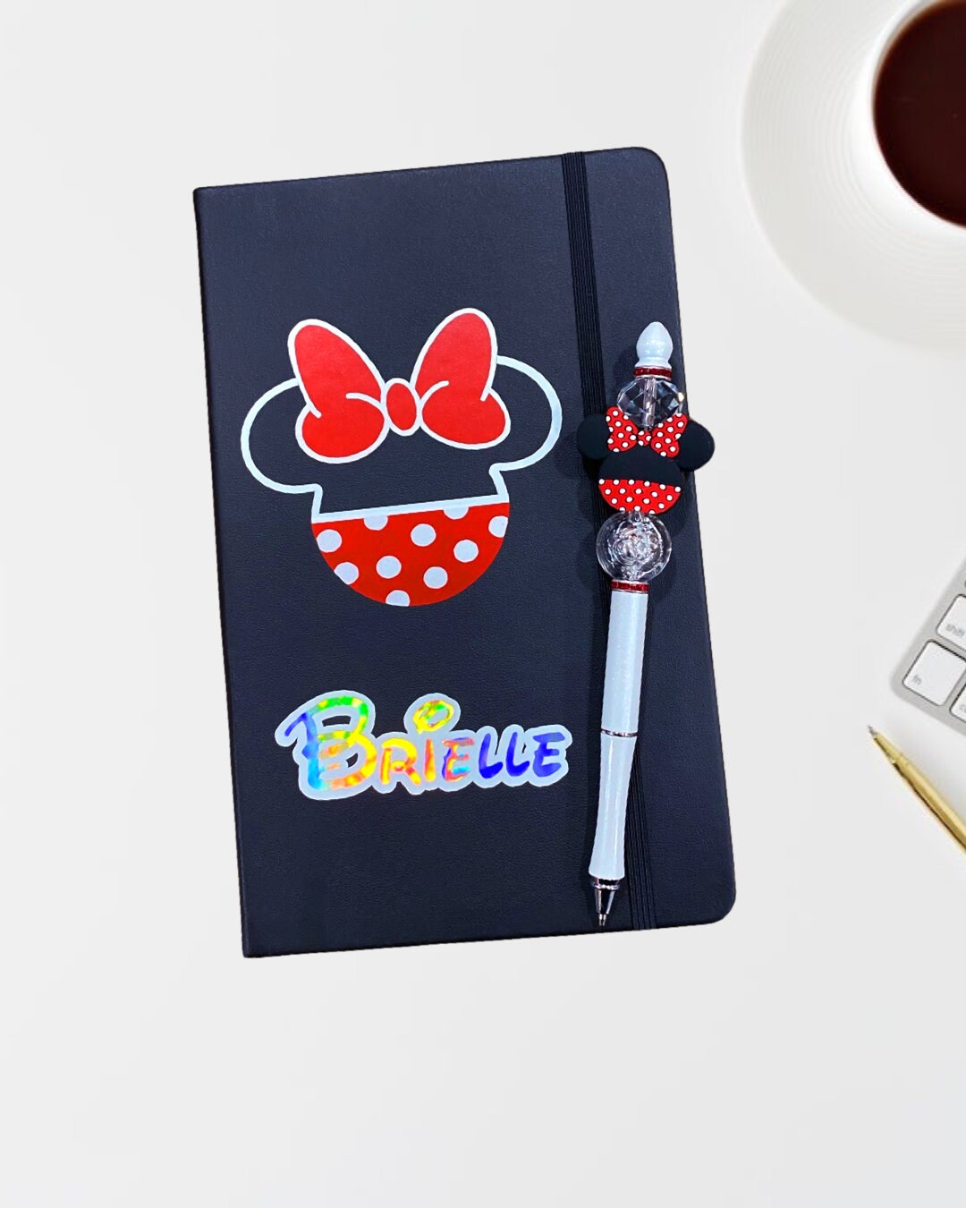 Classic Minnie Mouse Inspired Custom Personalized Journal With Matching ...